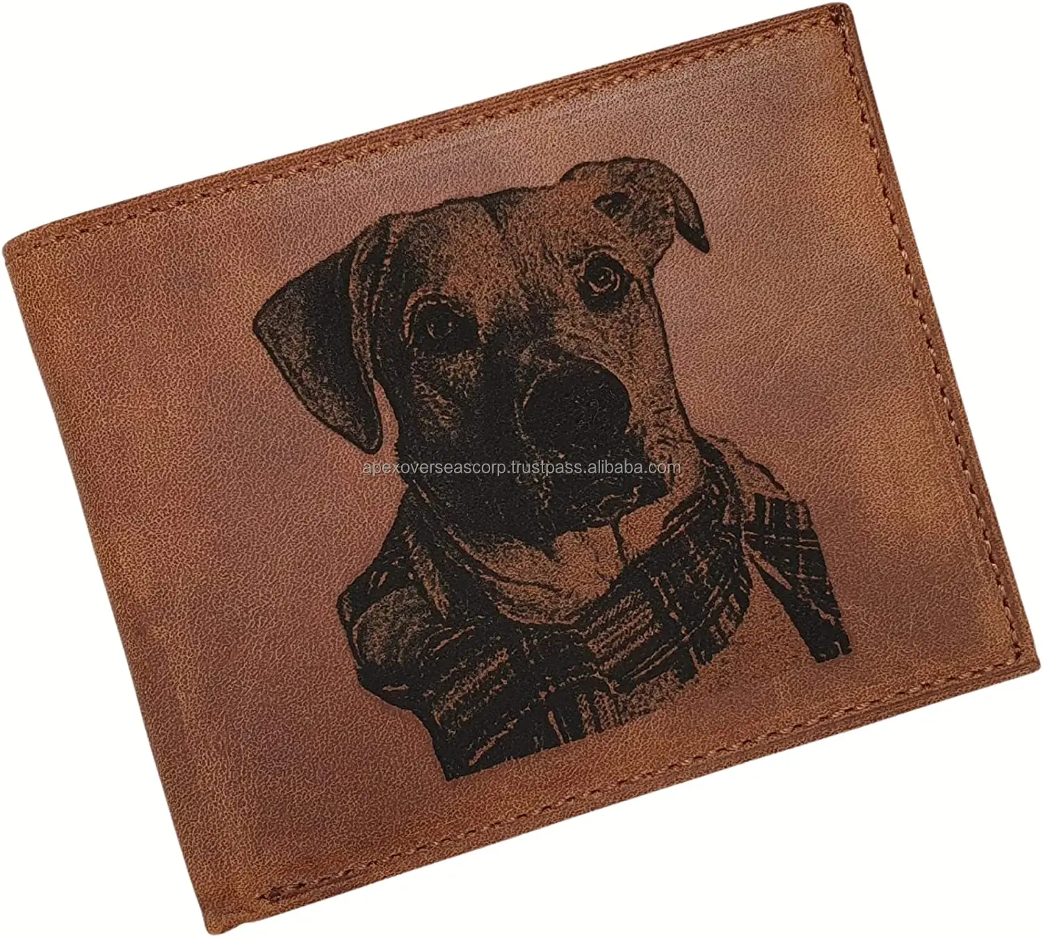 Genuine Cow Leather Laser Engraved Logo Wallet Wholesale Custom Genuine ...