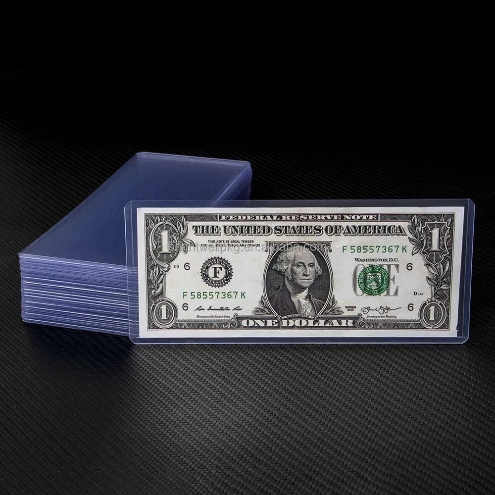 Currency Dollar Bill Holders Plastic Currency Pvc Protectors For ...