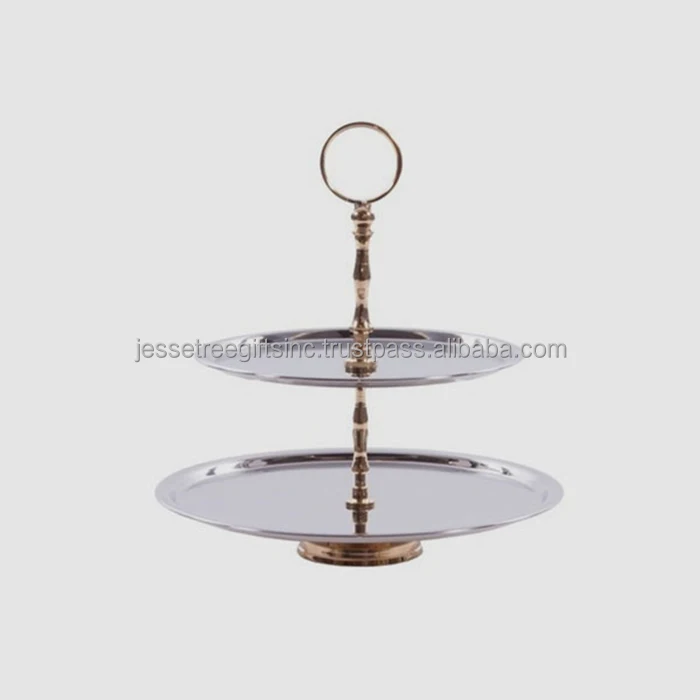 Metal Sheet Cake Stand With White Powder Coating Finishing Round Shape ...