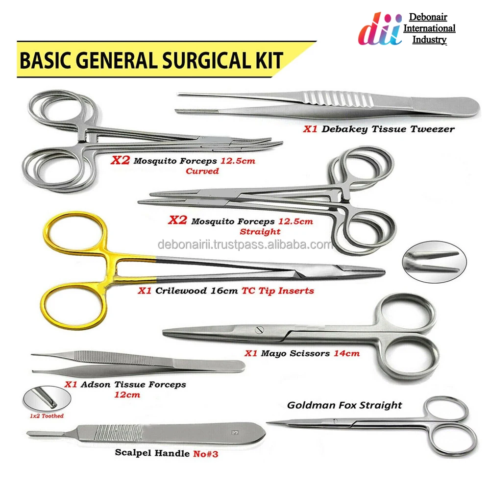 Surgical Basic General Suturing Removal Surgery Kit Stainless Steel ...