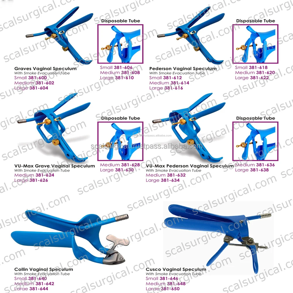 Hot Sale Electro Coated Collin Vaginal Speculum With Smoke Tube Channel ...