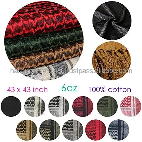 High Quality Muslim Islamic Shemagh - 100% Cotton Keffiyeh