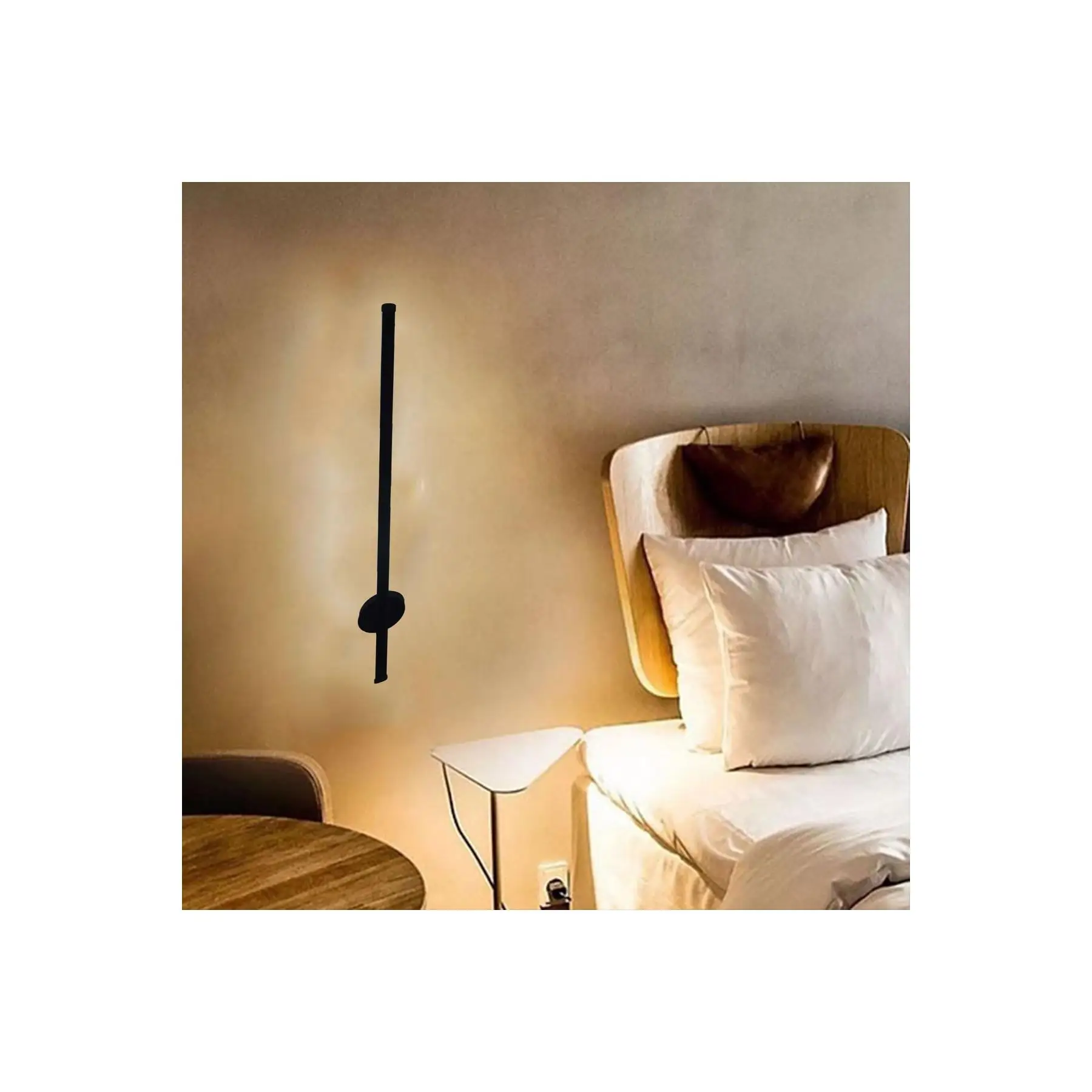 70 Cm Modern Decorative Stick Led Wall Sconce (round Roses) Black 6500k ...