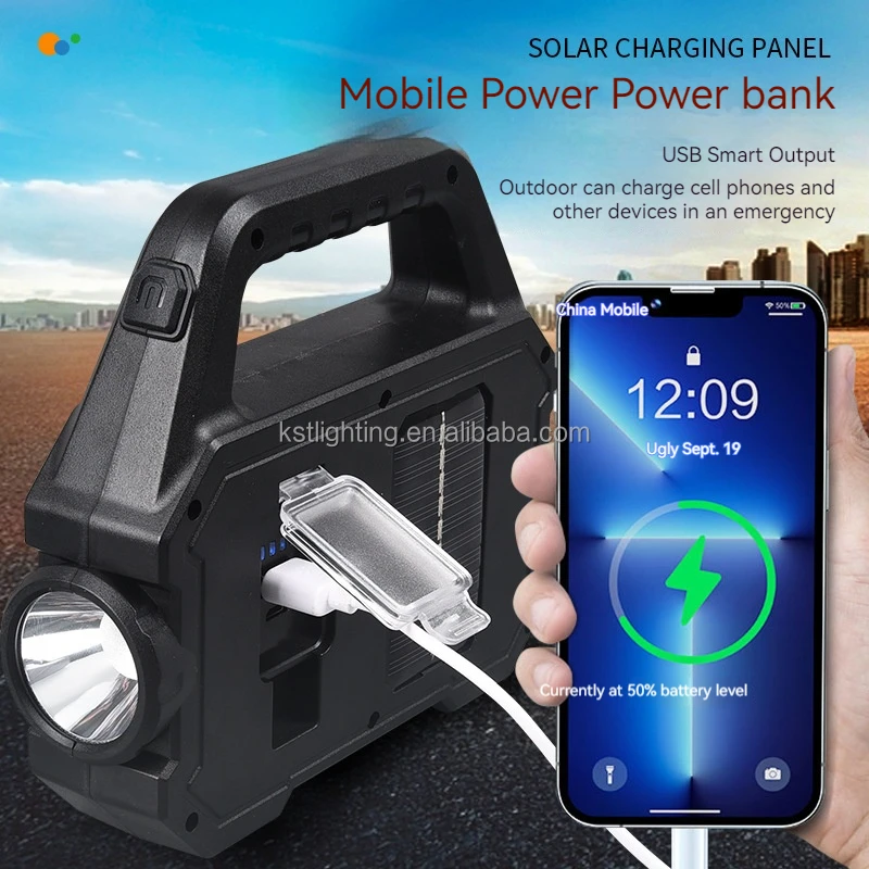 Multifunction Power Bank Work Light Searchlight Flashlight