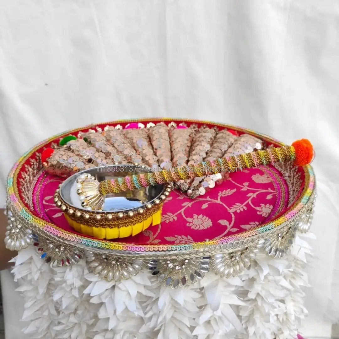 Decorative Mehndi Thali Set with Decorative Mehndi Cones Indian ...