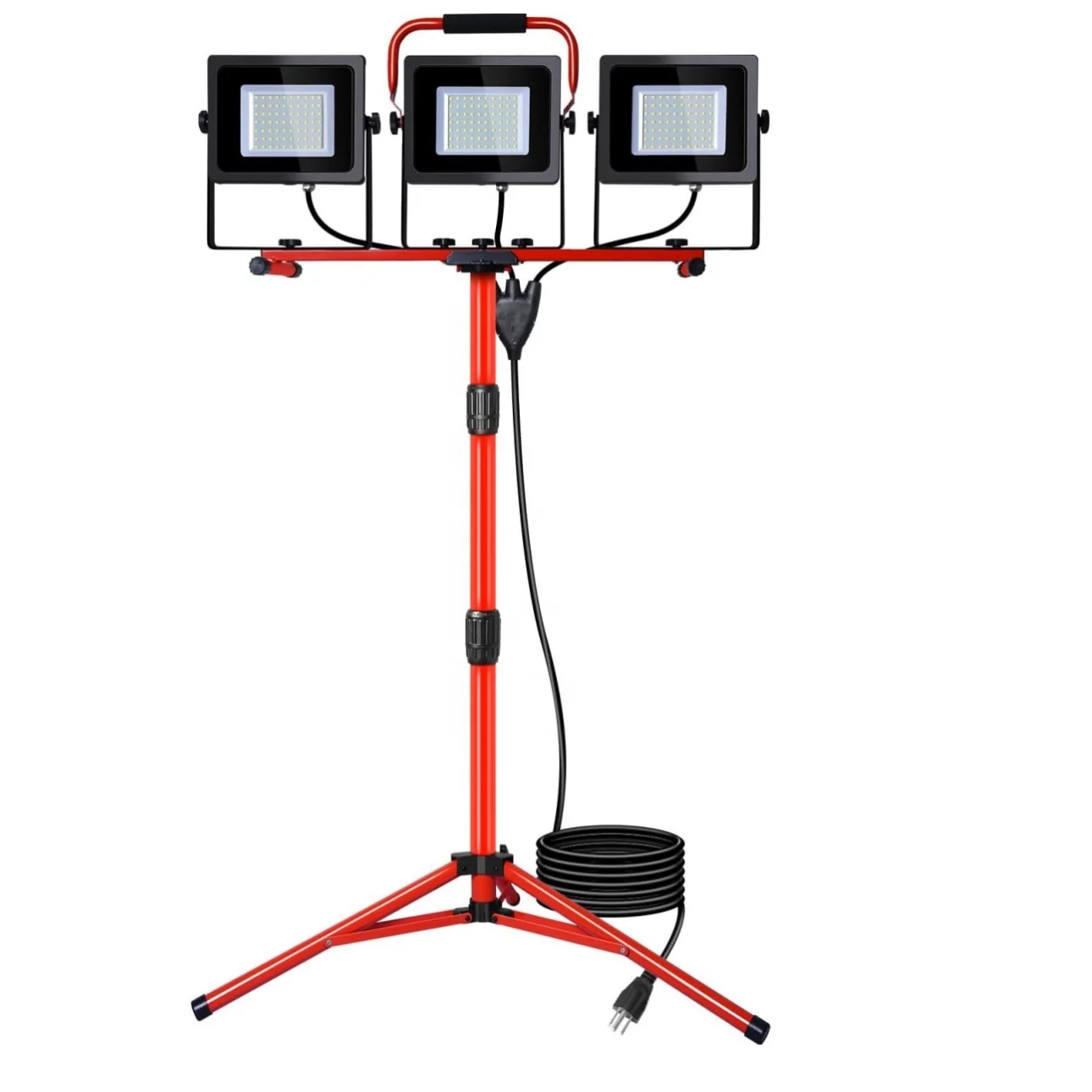 150W Three Head Portable Removable Adjustable Metal Telescoping Tripod ...