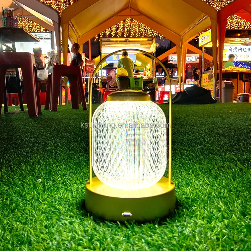 Black New Modern Cordless Crystal Usb Decorative Outdoor Indoor Beside ...