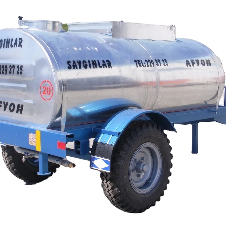 Galvanized Single Axle Tractor Mounted High Efficiency Farm Water Tank ...