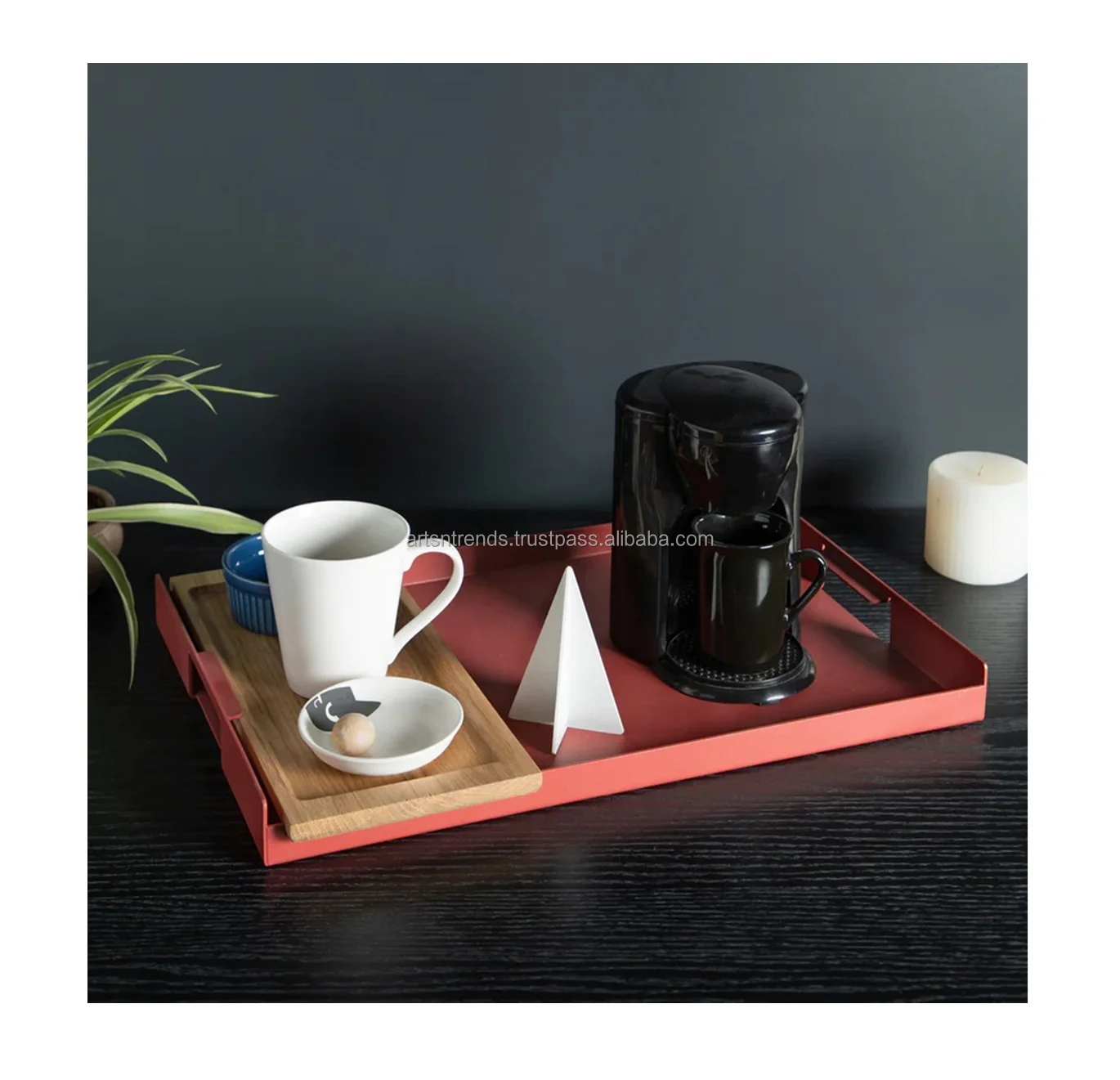 Multi Shaded Wooden Trays Affordable Premium Designer High Quality ...