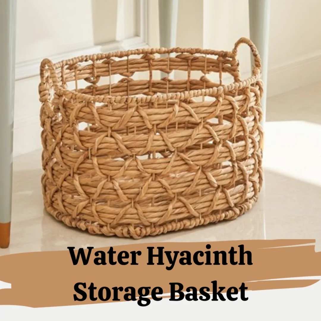 Unique Style Water Hyacinth Basket Natural Material Folding Wicker ...