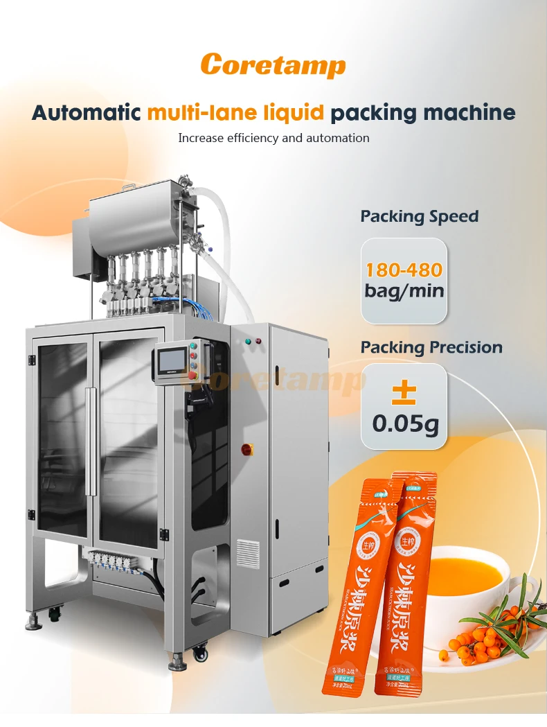 Multi Lane Small Stick Sachet Pack Packing Machine Water Sachet ...