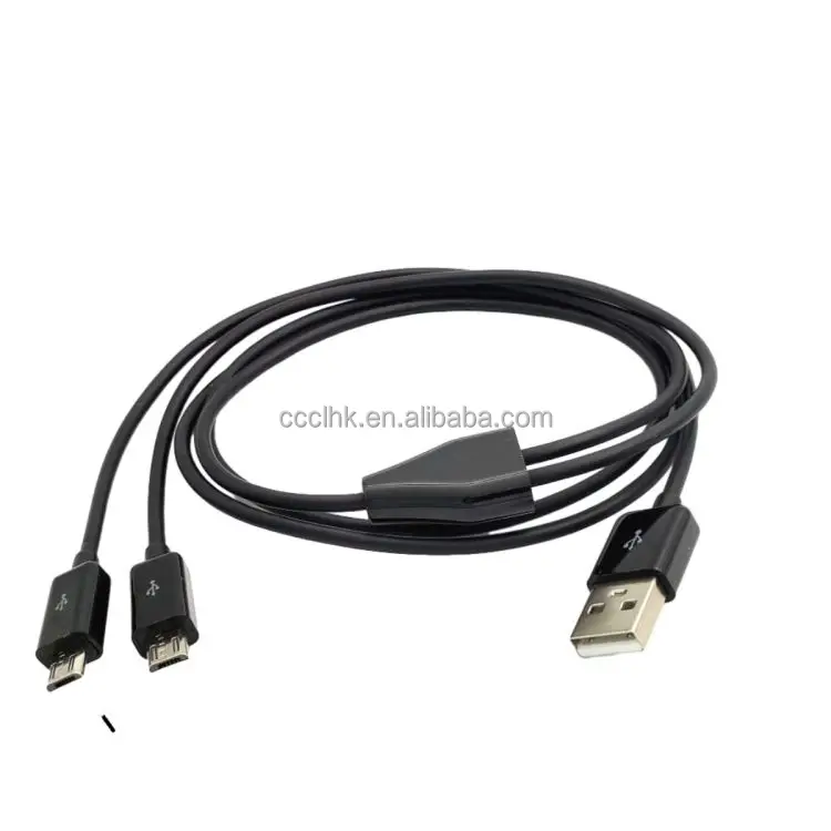 Micro USB Cable, Splitter Dual Micro USB Charging Cable Data Sync and ...