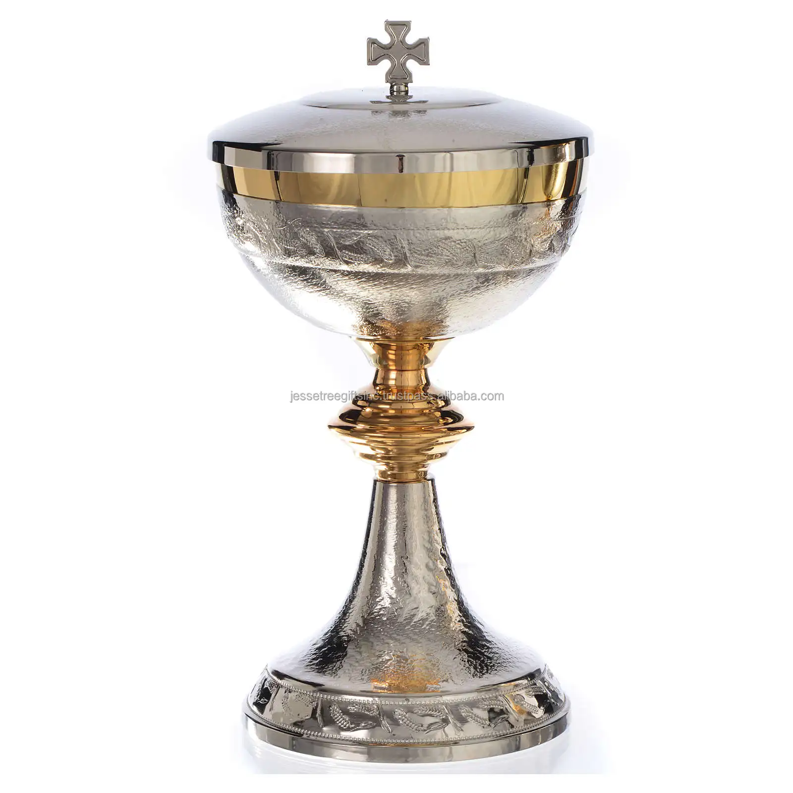 Modern Style Brass Church Chalice With Ciborium Nickel Plating ...