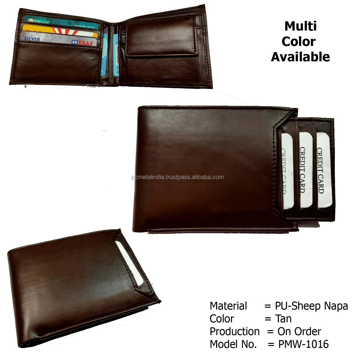 Men's Leather Rfid Bi-fold Wallet/ Mini Online Hot Sale Men's Wallets/ Slim Full Grain Leather ...