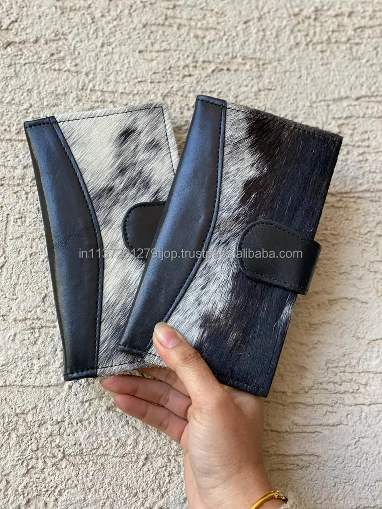 New Real Handmade Hair On Hide Wallets For Women Slim Wallet Bifold ...