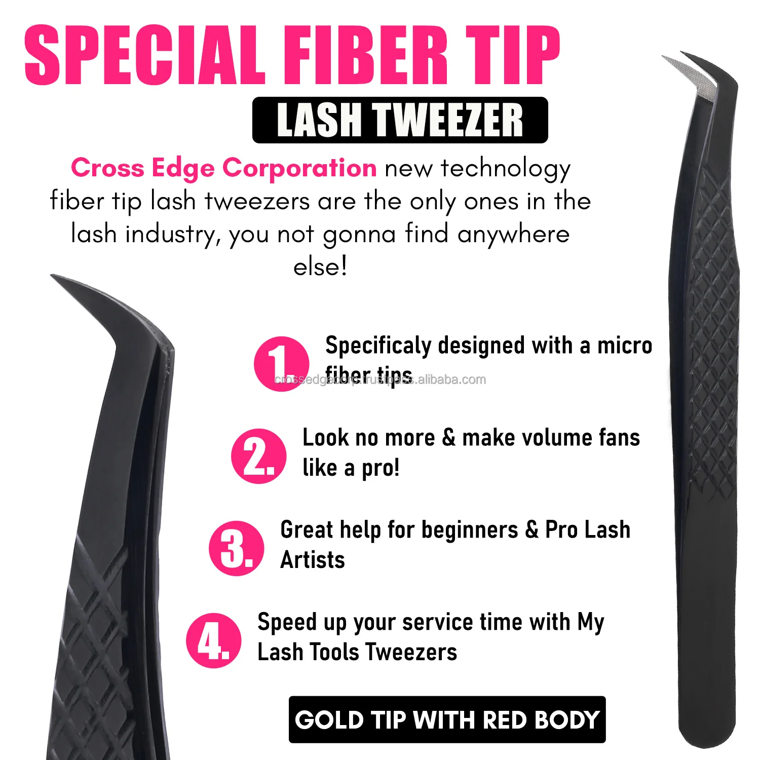 New Nano Fiber Tip Lash Tweezers Volume Tweezers Eyelash Extension With ...