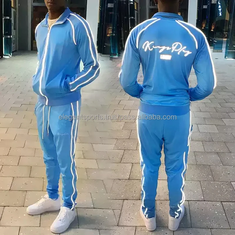 3m Reflective Tracksuit Jogger Set Men's Track Suit Sets