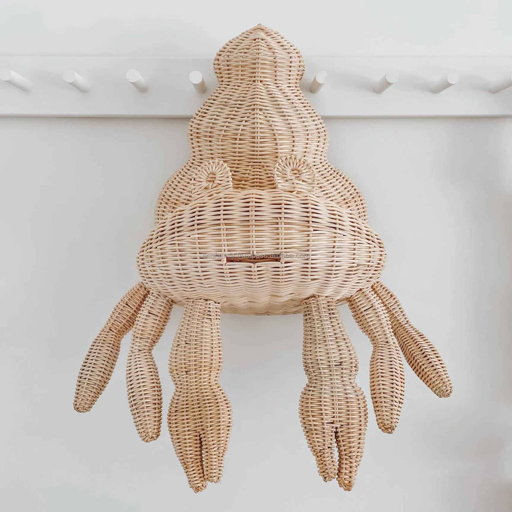 Jungle Animal Head Wall Hanging Rattan Woven Heads for Kids