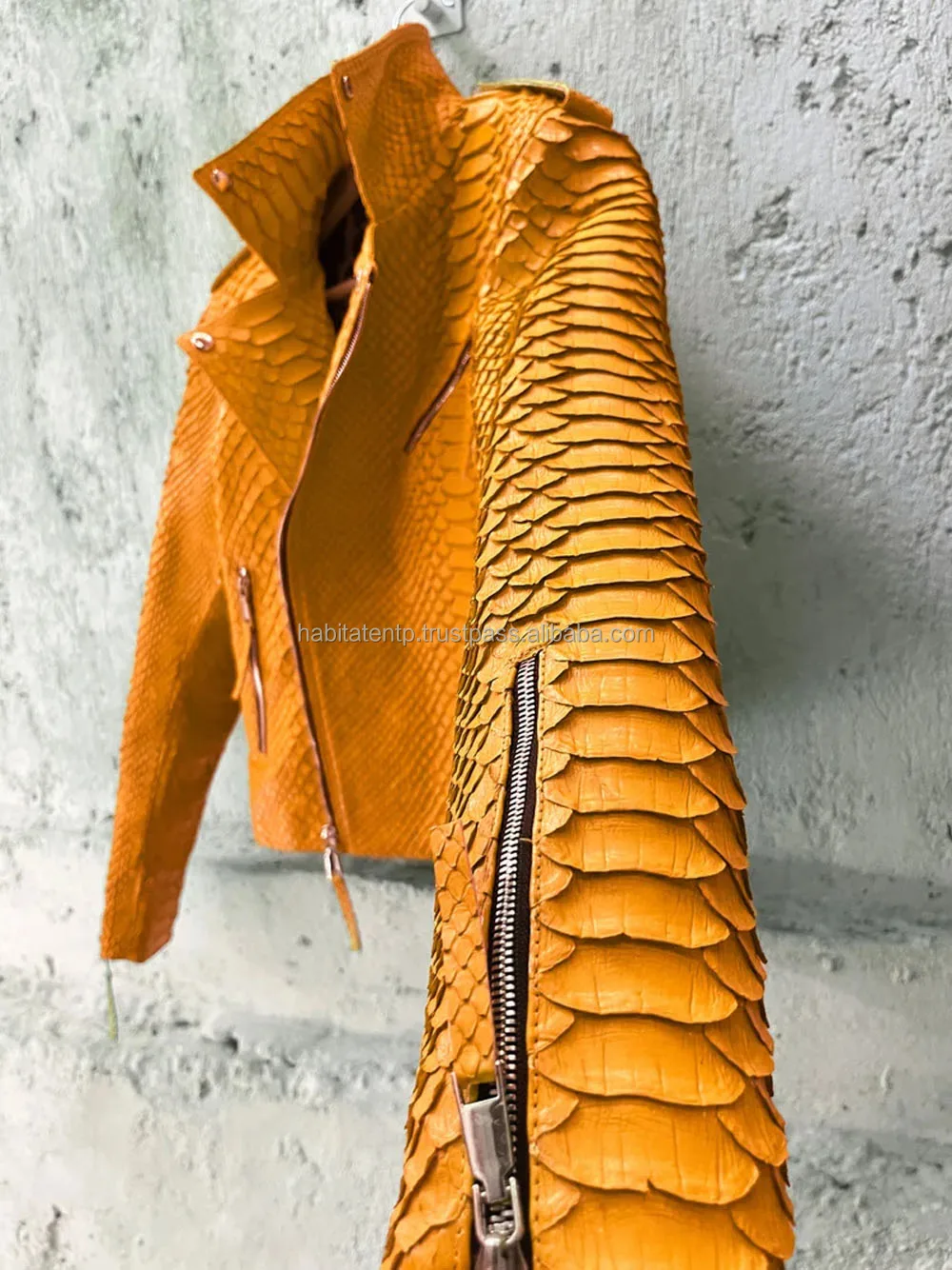 Women Snake Fashion Jacket Python Bomber Leather Jacket Exotic Snake ...