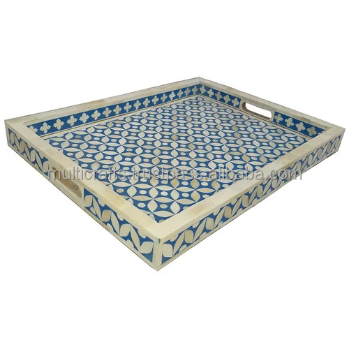 Bone Inlay Tray Indian Hand Made Serving Tray Luxury & High Quality ...