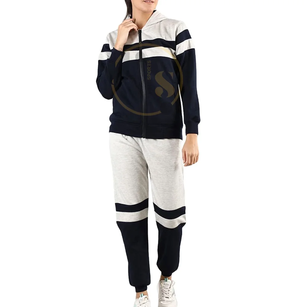 Customize Women Tracksuits Full Zip Up Latest Style Cotton Made With ...