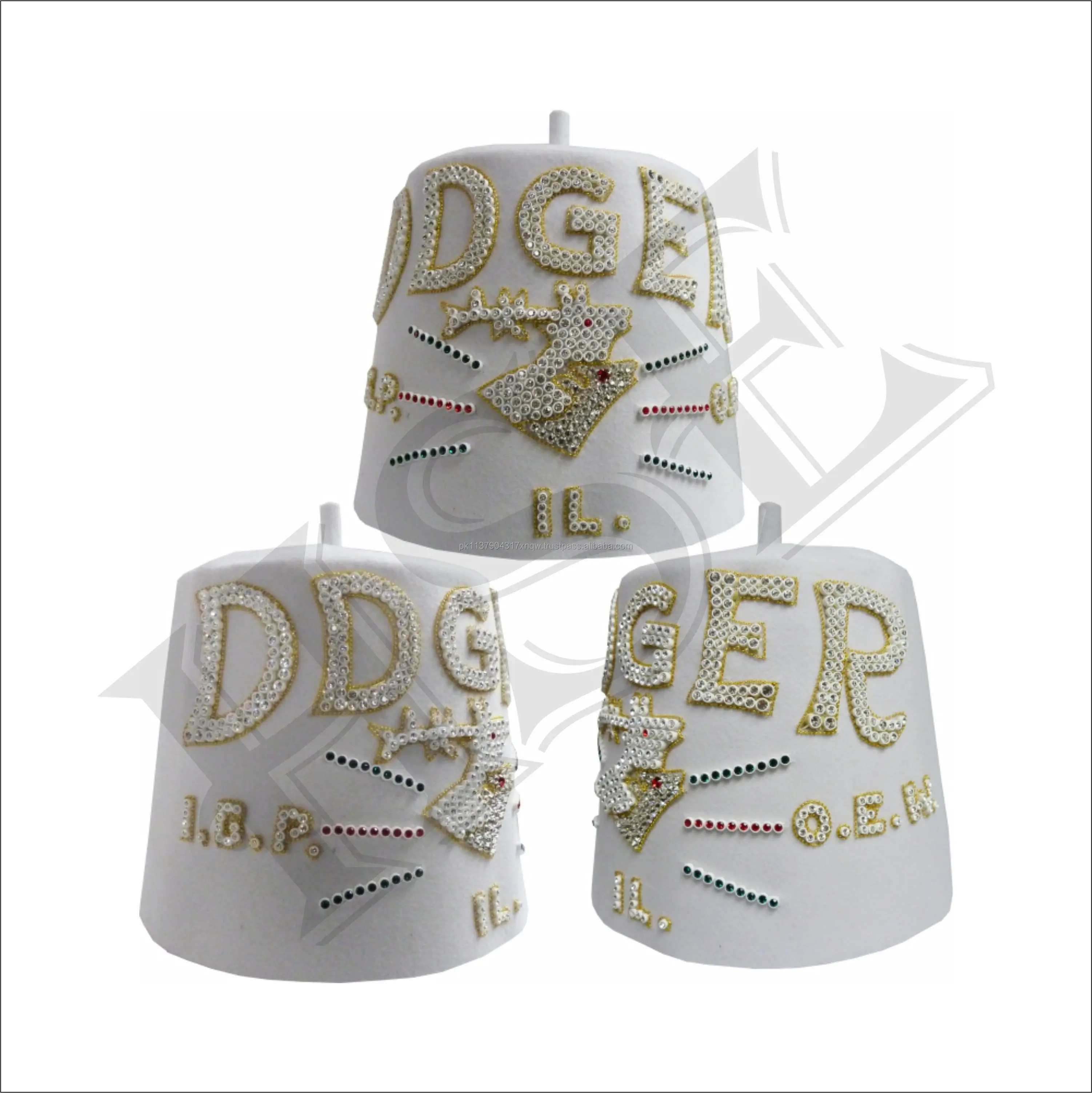 Oes Fez DDGER Order of the Eastern Star Fez White - HSE