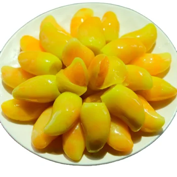 3d Peeled Green Mango Gummy Candy With Melted Filling Extracted From ...