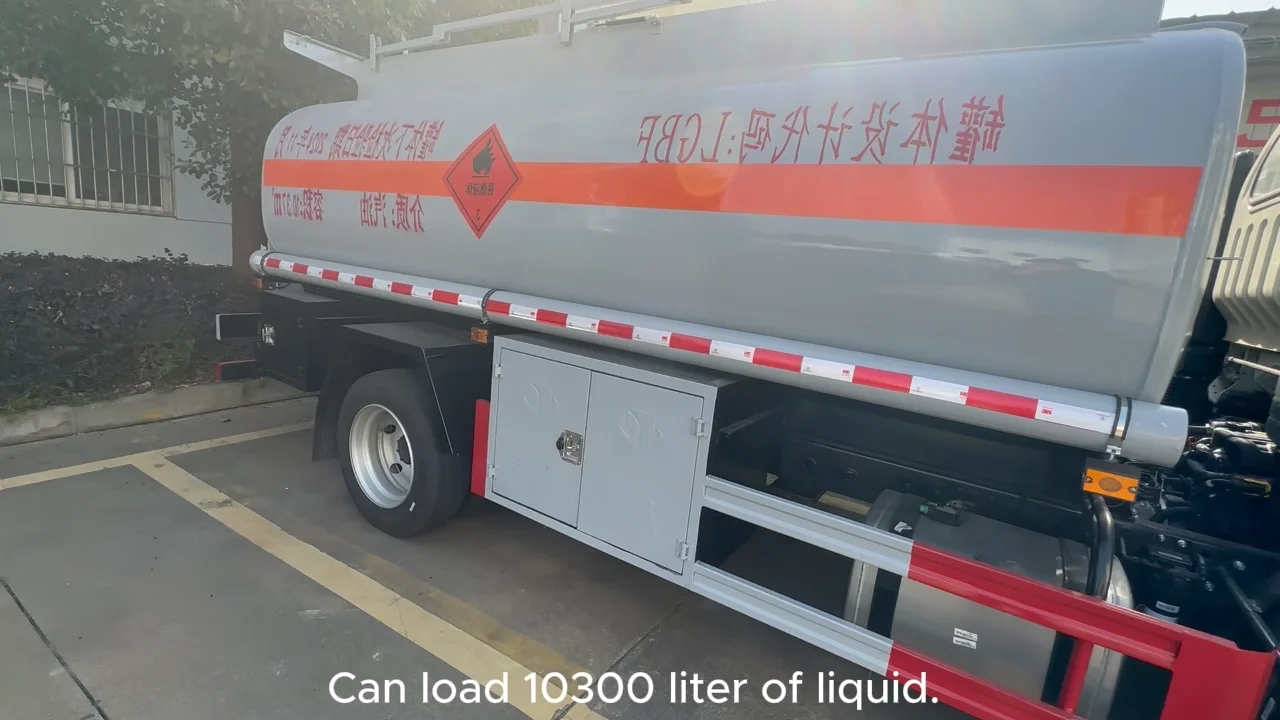 Small Portable Two-axle Fuel Tank Tanker Gasoline Diesel Mobile Fuel ...