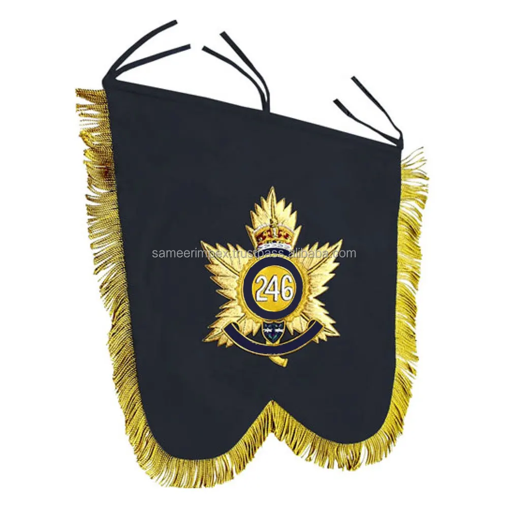 Blue Color Hand Embroidered Banner | Custom Hand Embroidery Banner ...