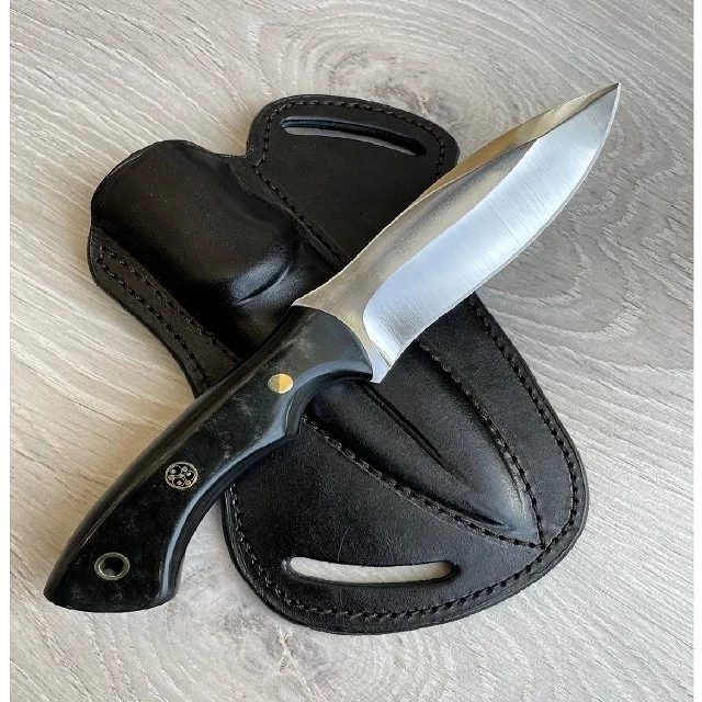 Custom Handmade D2 Steel Hunting Knife With Buffalo Horn Handle And ...