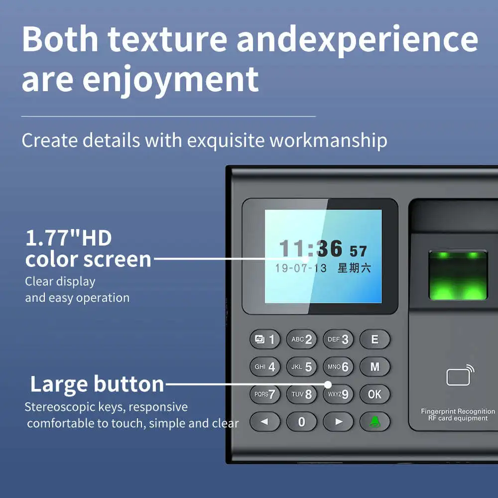 F30-U Biometric Fingerprint Time Attendance Recording Employee Punching ...