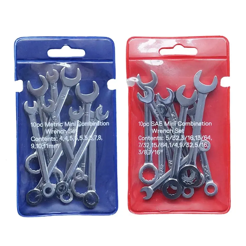 10 Piece Mini Spanner Blue Set Hand Tools Key Ring Spanner Explosion ...