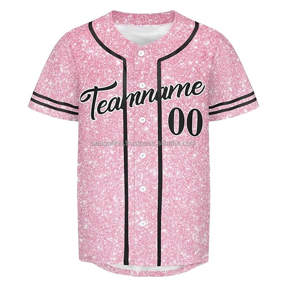 Custom Sublimated Team Name Logo Number Printing Sports Baseball Wear ...