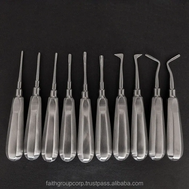 High Quality Stainless Steel Dental Elevator 8 Pcs Set Oral Tooth ...