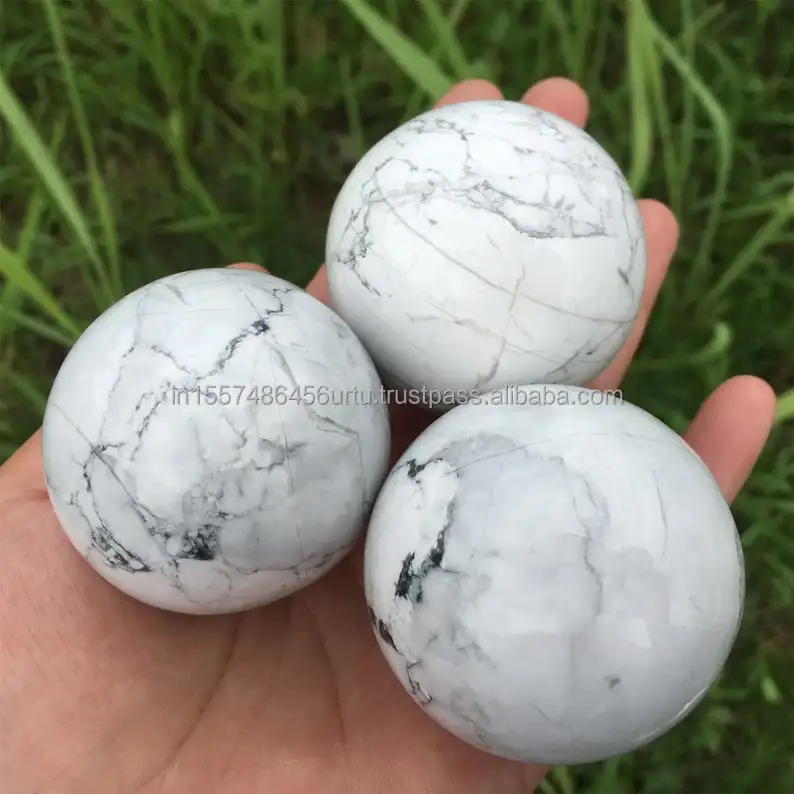 White Howlite Sphere Top Quality Agate Sphere High Quality Polished ...