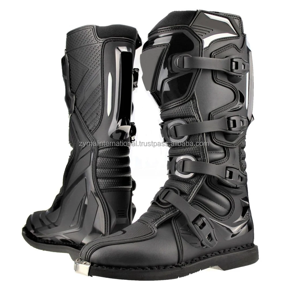 Riding Microfiber Leather Motorcycle Boots Pro Biker Speed Moto Motor ...