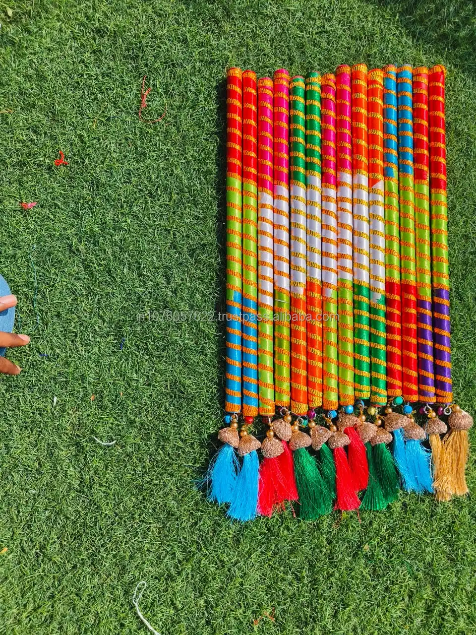 Gujrati Weeding Sangeet Dandiya Dance Garba Wooden Sticks Decoration ...