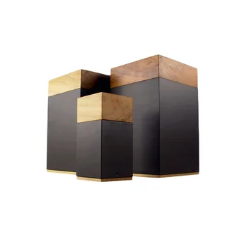 Standard Black Metal Box Cremation Urn Powder Coating Funeral Supplies ...