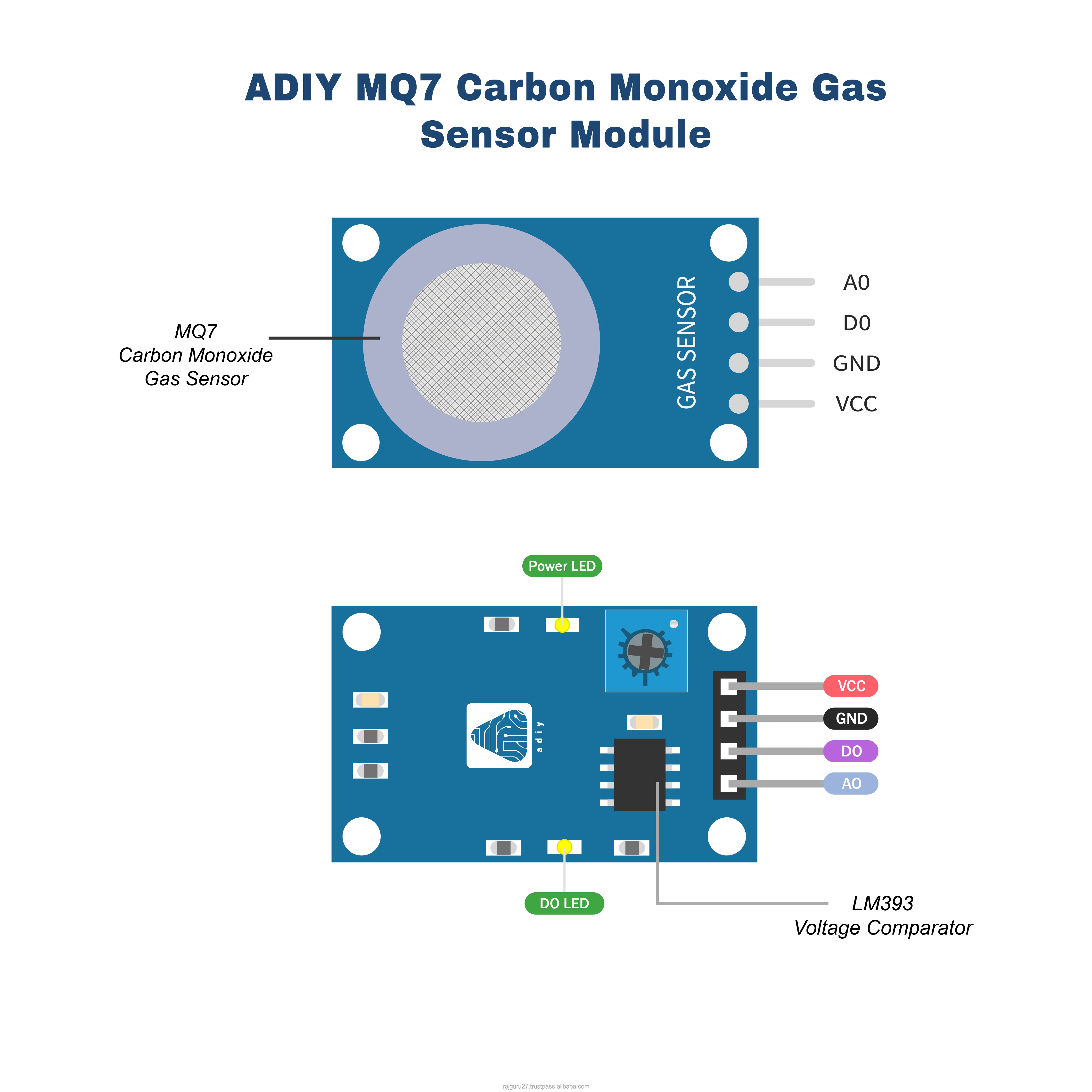 Adiy Mq7 Carbon Monoxide Gas Sensor Module Made In India Buy Adiy