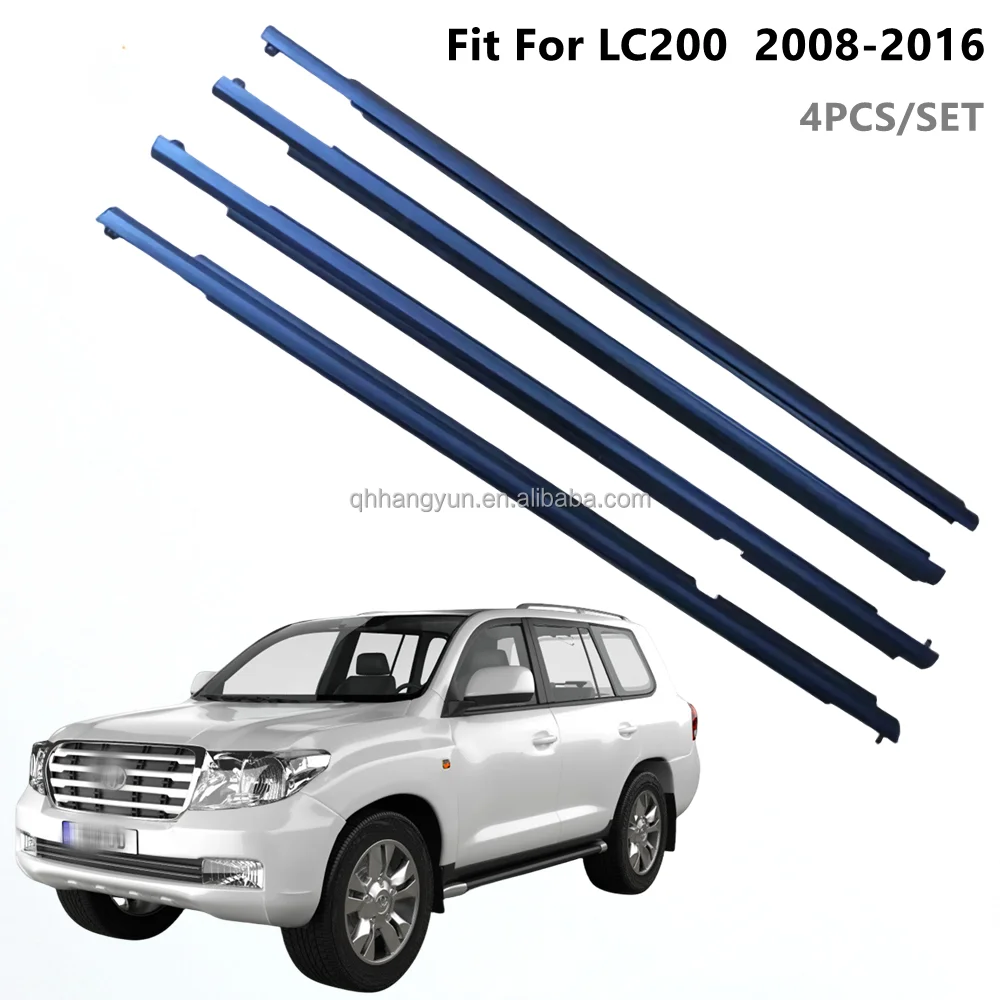 For Land Cruiser Lc200 2008-2016 Black Outer Window Weatherstrip Sweep ...