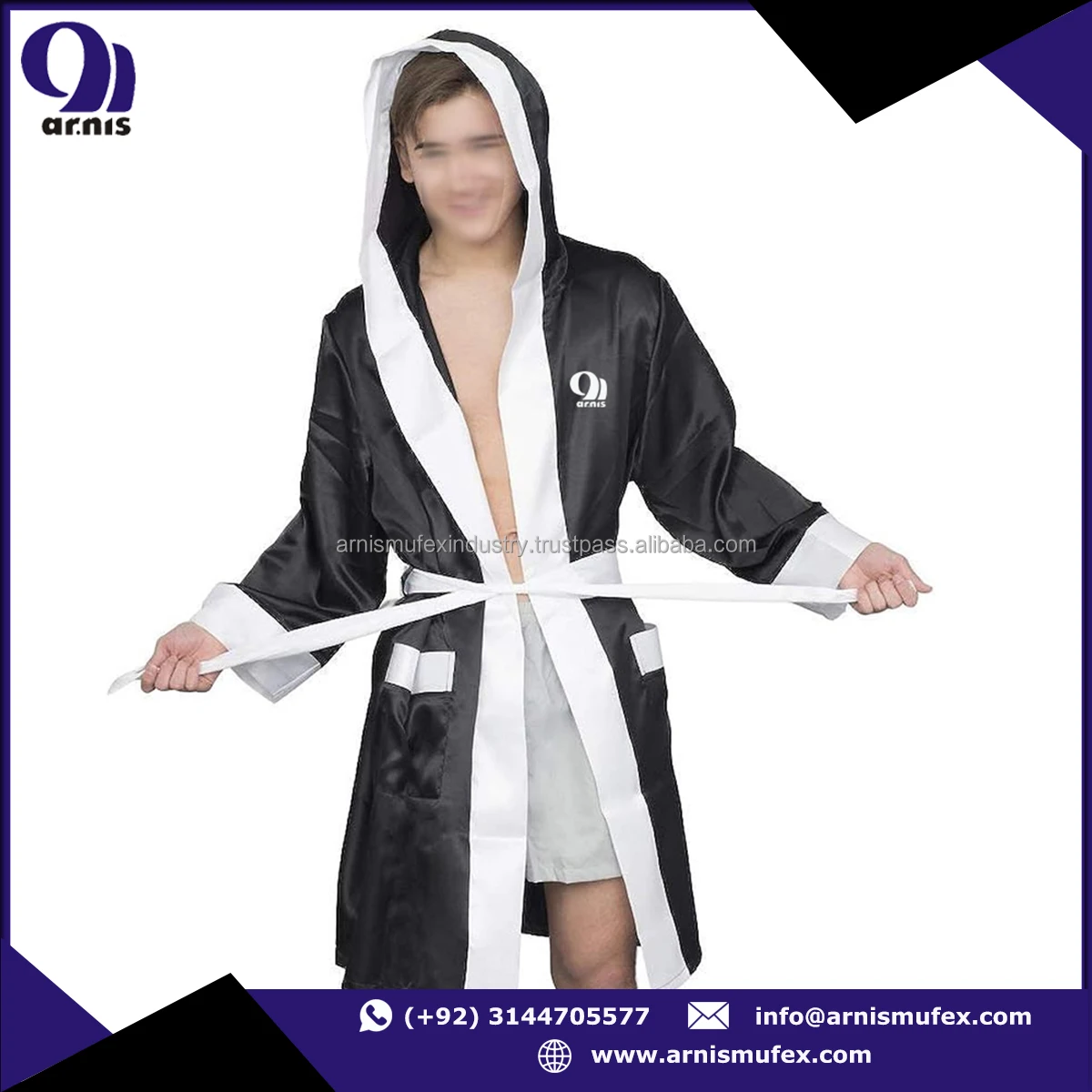 OEM Service Customized Boxing Robes High Quality Satin Martial Arts ...