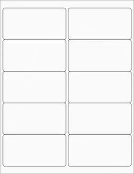Long-lasting Pre-cut Vinyl Rectangular 2" 12 Label Per Sheets Matte ...
