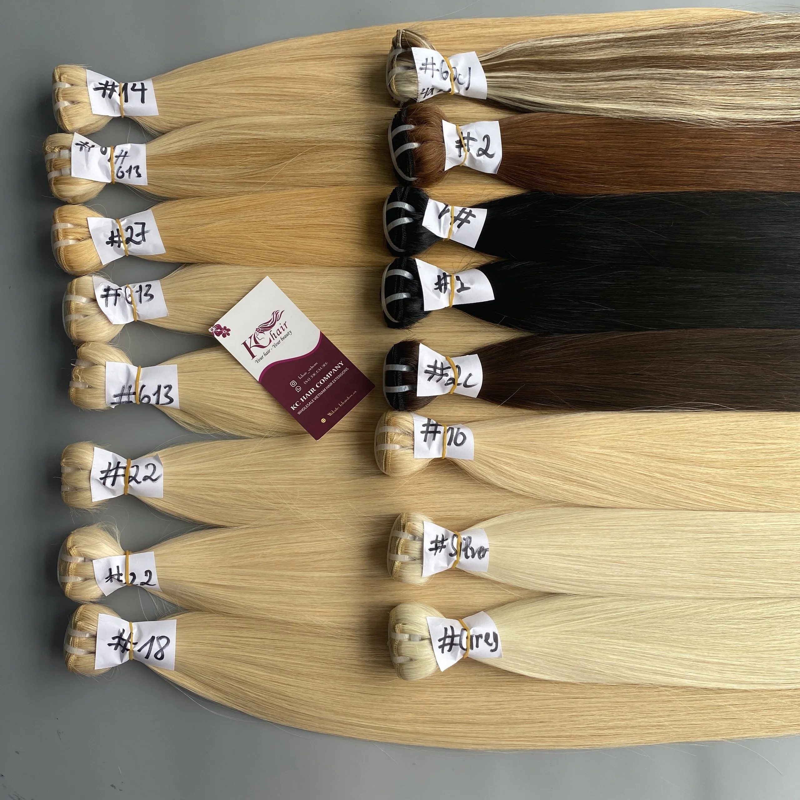 Hot Selling Weft Human Hair Extensions High Quality Vietnamese Raw Hair ...