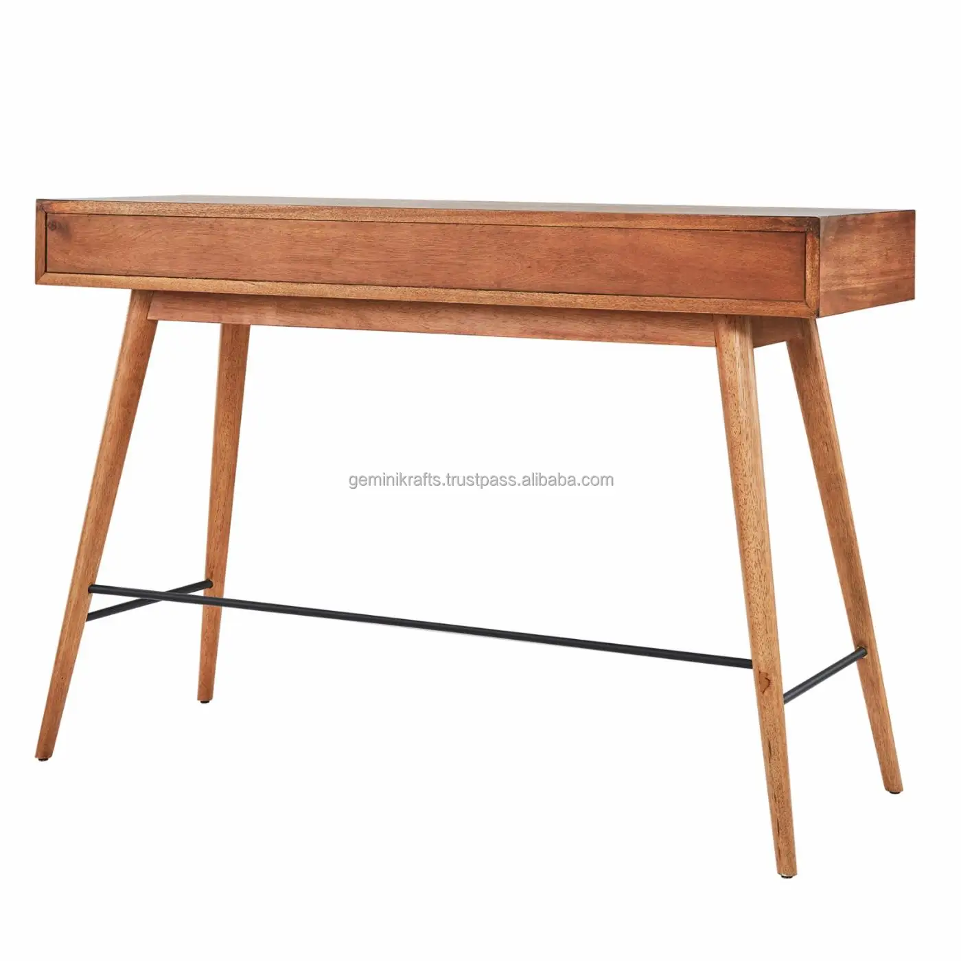 Modern Latest Designs Solid Mango Wood With Two Storage Drawers Brown ...