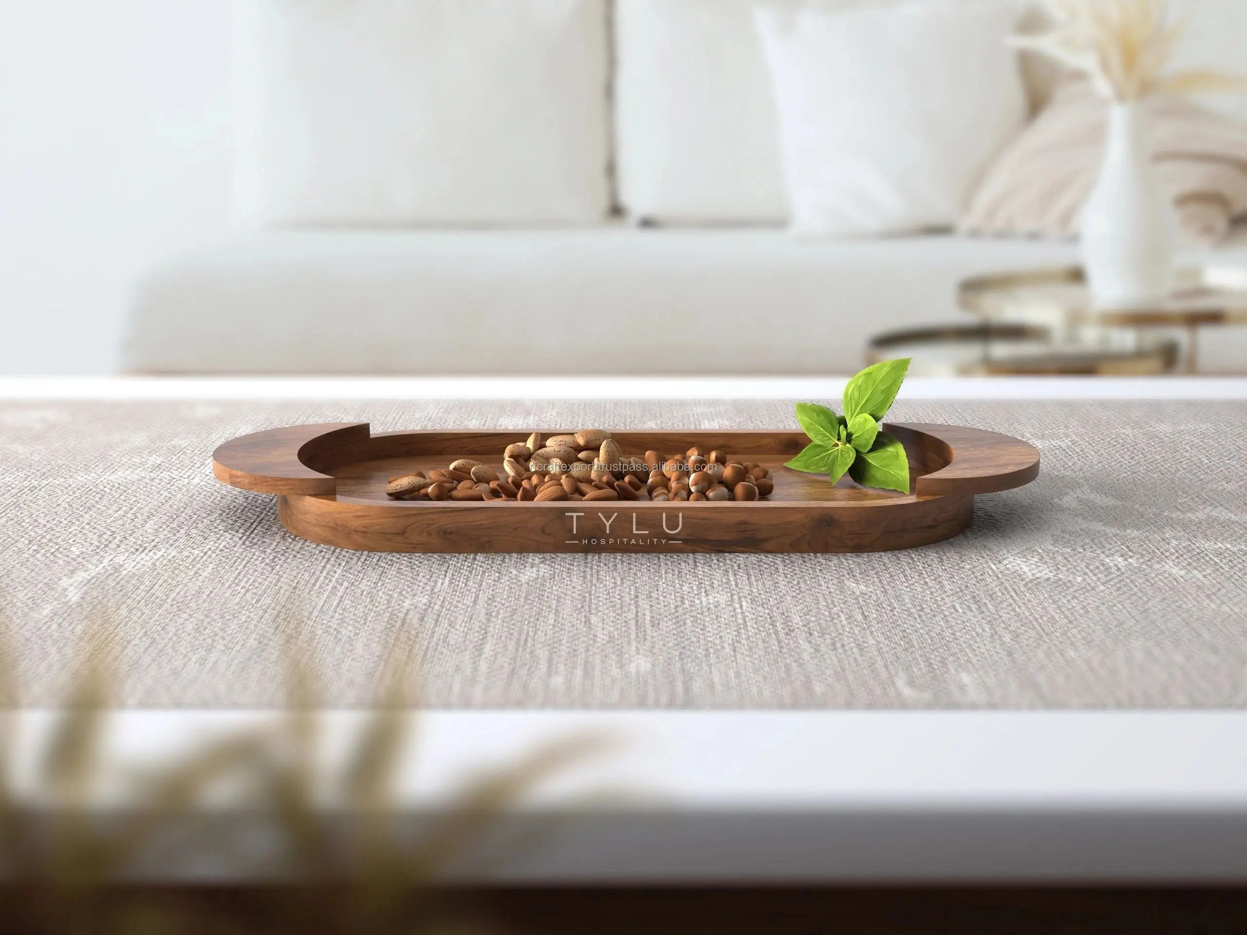 Decorative Serving Tray With Brass Handlestray For Breakfast In Bed ...