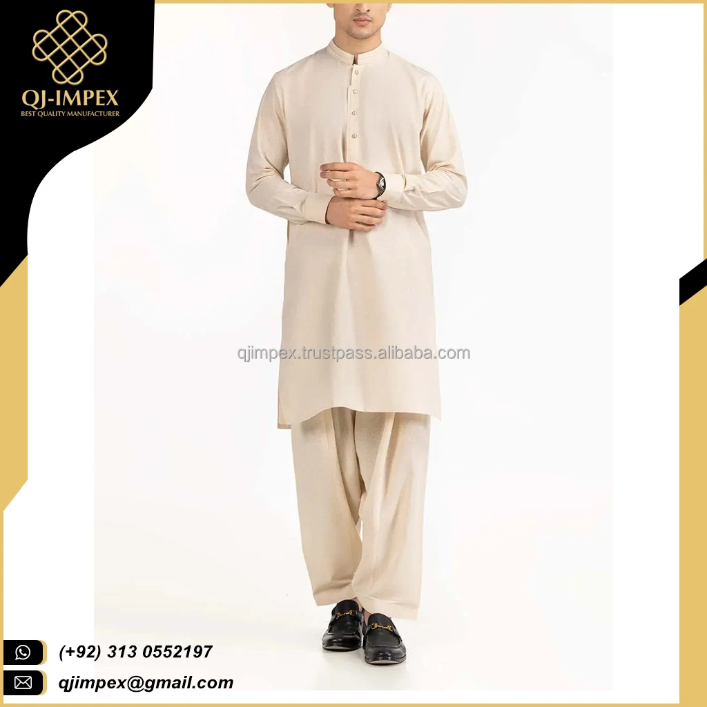 Cotton Kurta Shalwar Kameez Sets Summer Winter Muslim Clothing Men ...