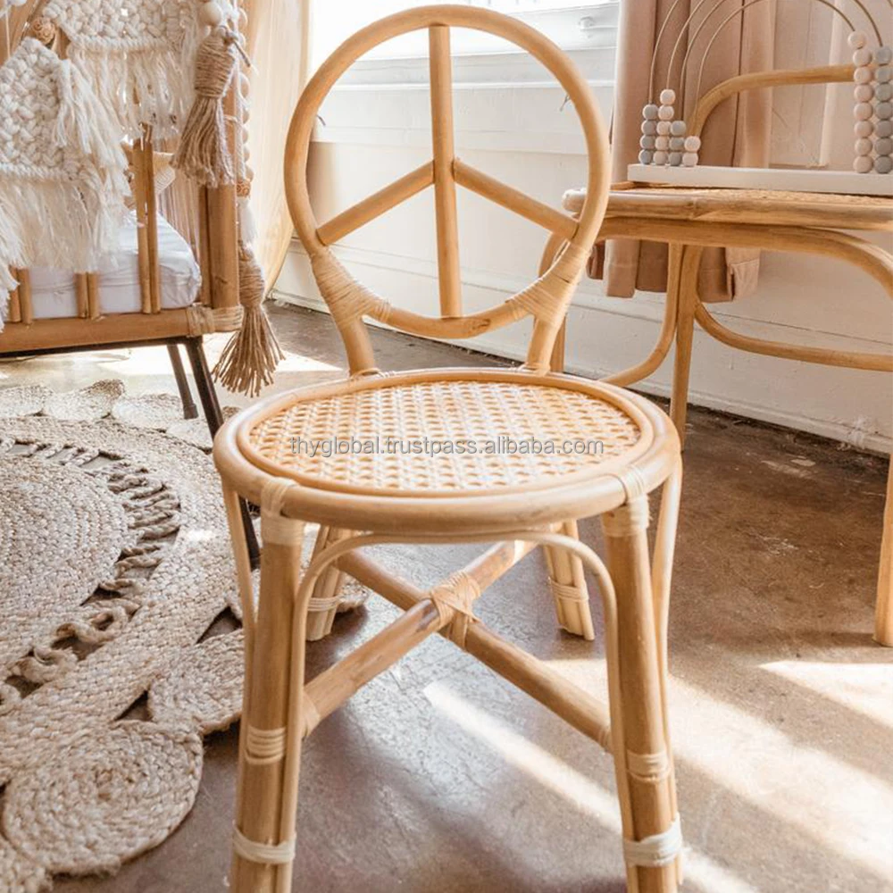 Handmade Rattan Chair Cute Natural Rattan Wicker Bow Chairs For Kids ...