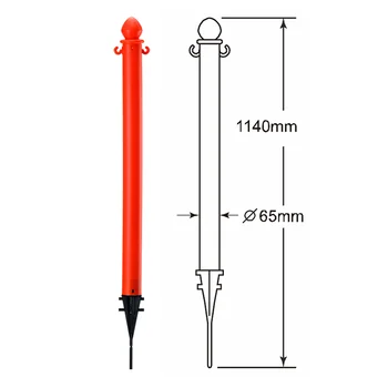 Outdoor Plastic Stanchions With Spike Base Post-b Plastic Step-in Post ...