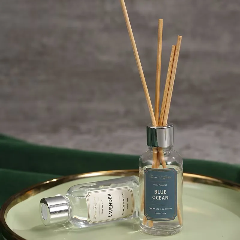 30ml Custom Liquid Plant Essential Oil Fireless Mini Reed Diffuser Set ...