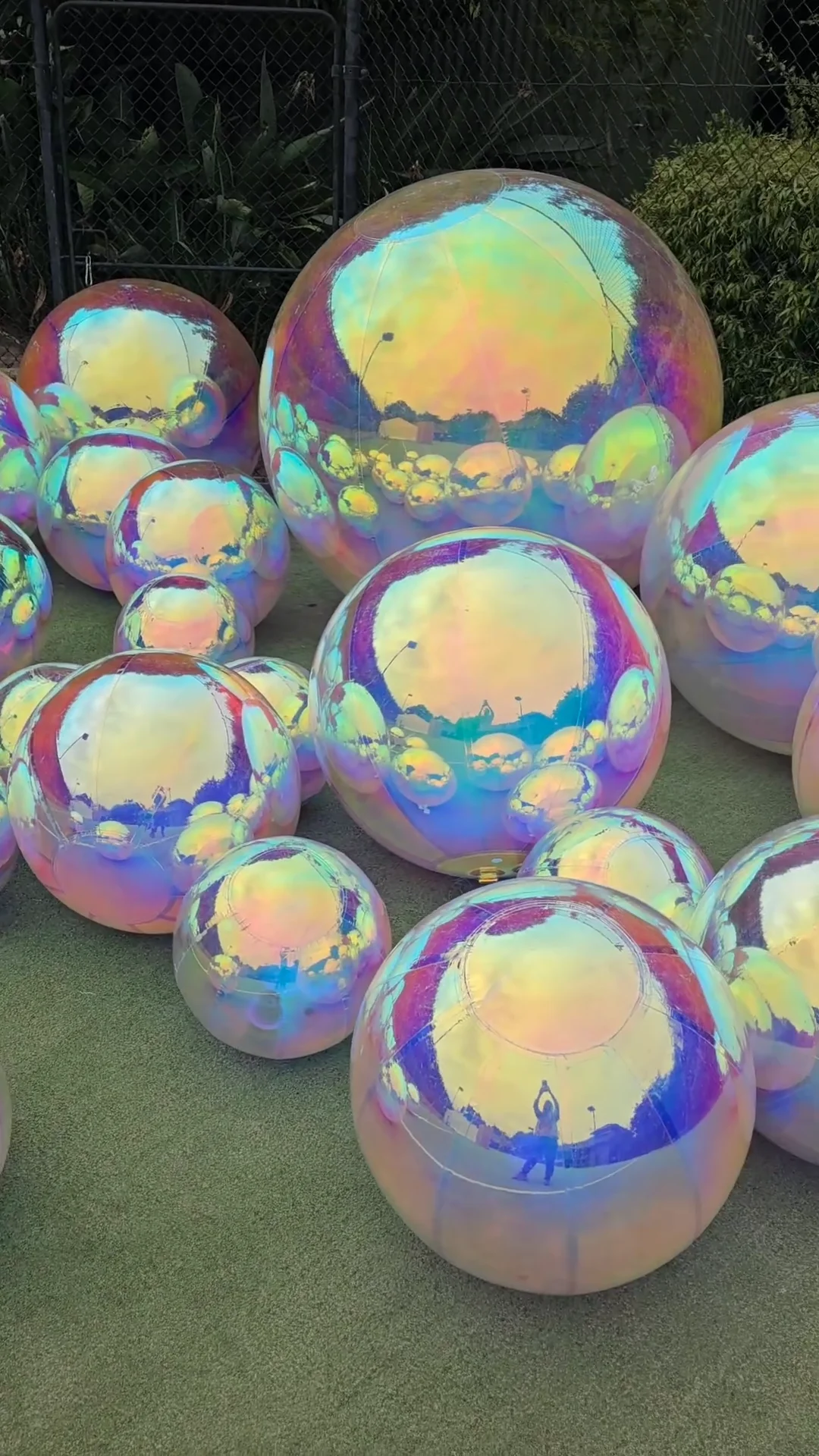 80cm Giant Spheres Pvc Mirror Ball Inflatable Mirror Balloon For ...